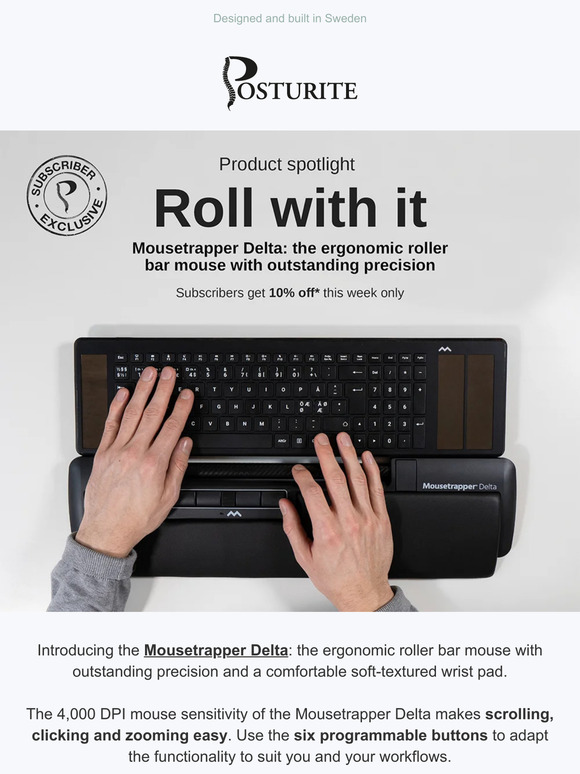 Posturite: The ergonomic roller bar mouse with outstanding precision ...