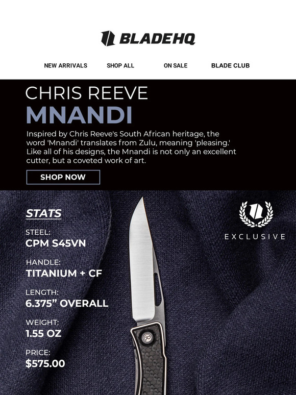 Blade HQ: A Chris Reeve Blade HQ Exclusive, restocked! | Milled