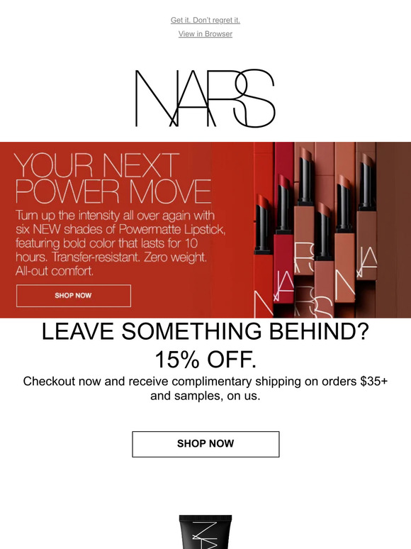 NARS Email Newsletters: Shop Sales, Discounts, and Coupon Codes