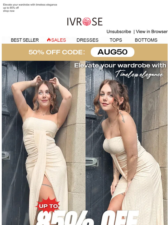 IVRose.com INT: 💥Elevate your wardrobe with timeless elegance up to 85% off | Milled