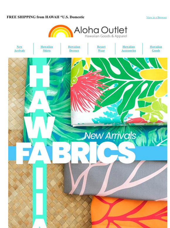 AlohaOutlet: New Arrival Summer Style Hawaiian Fabrics Floral, tribal ...
