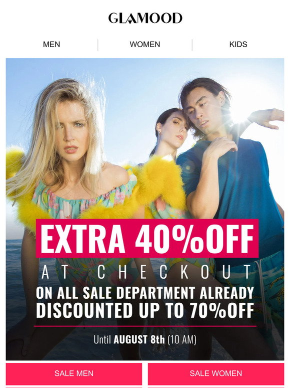 Glamood: SALE UP TO 70% OFF + EXTRA 40% OFF AT CHECKOUT! | Milled