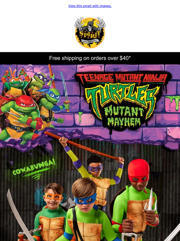 Spirit Halloween: 🐢 🍕 NEW TMNT movie costumes, props & more | Milled