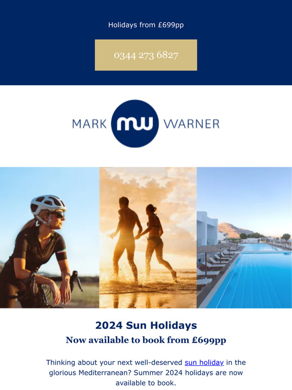 Mark Warner: Forward thinking | 2024 Sun Holidays now available to book ...
