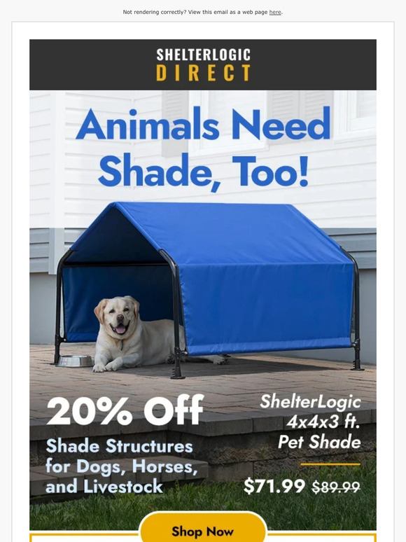 ShelterLogic: 🐕 🐎 🐐 Animals Need Shade, Too! | Milled