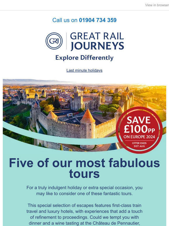 Great Rail Journeys: Choose first-class, five-star, or both! | Milled