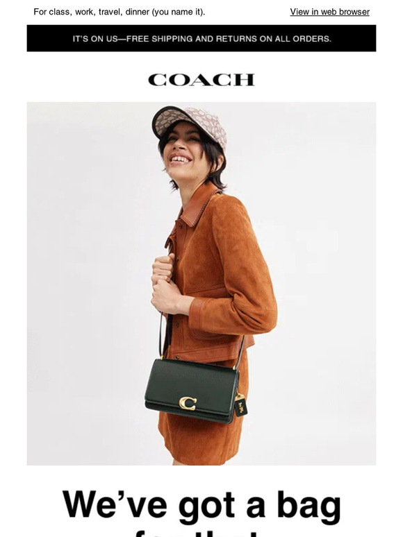 Coach: We have bags for everything on your schedule. | Milled