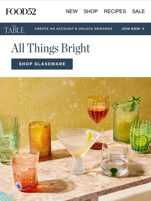 Food52: Maximalist glassware to serve summer cocktails in. | Milled