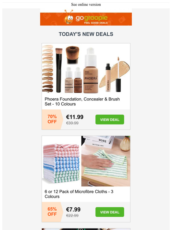 Go Groopie: NOW €11.99 Phoera Make up and Brush Set | Cross Stich ...