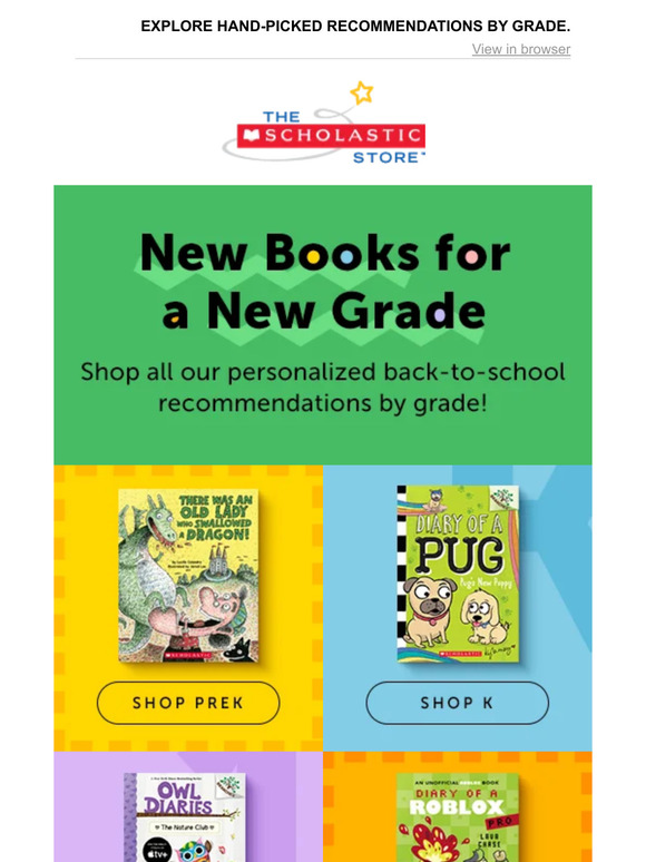 Scholastic: —, Your Grade Guide for Back-to-School Books! | Milled
