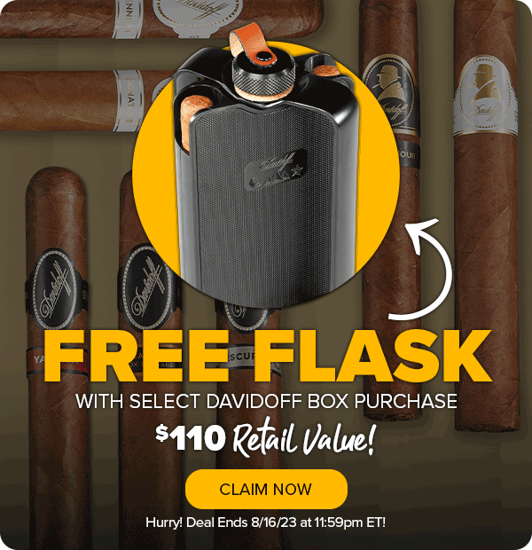 Thompson Cigar: Get A Free Flask With Davidoff Box Purchase | Milled
