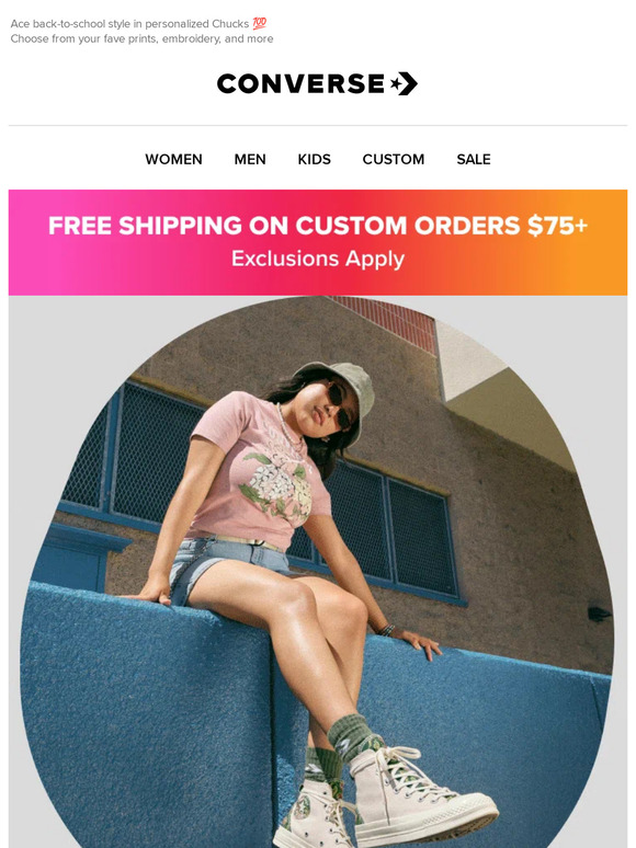 Converse: THIS WEEKEND ONLY: 25% off Converse By You | Milled