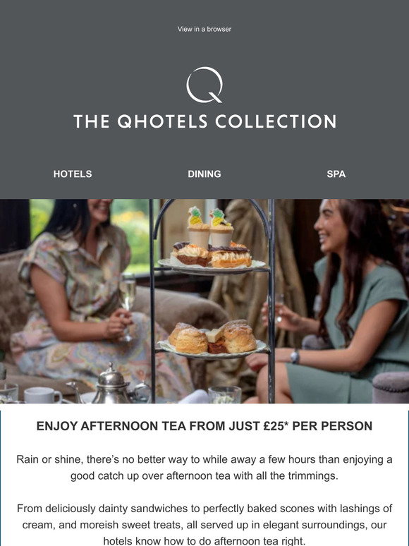 QHotels: Time for tea! Afternoon tea from just £25 | Milled