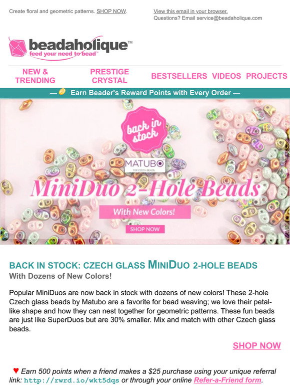 Beadaholique: MiniDuo Beads Are Back with Dozens of New Colors! | Milled