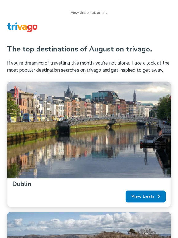 Trivago: Take a look at the top destinations for August | Milled