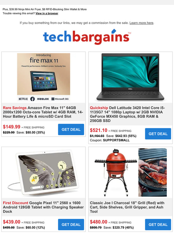 Techbargains: $150 Fire Max 11" Tablet | 55% off Dell Latitude Core i5 Laptop | $39.99 Razer ...