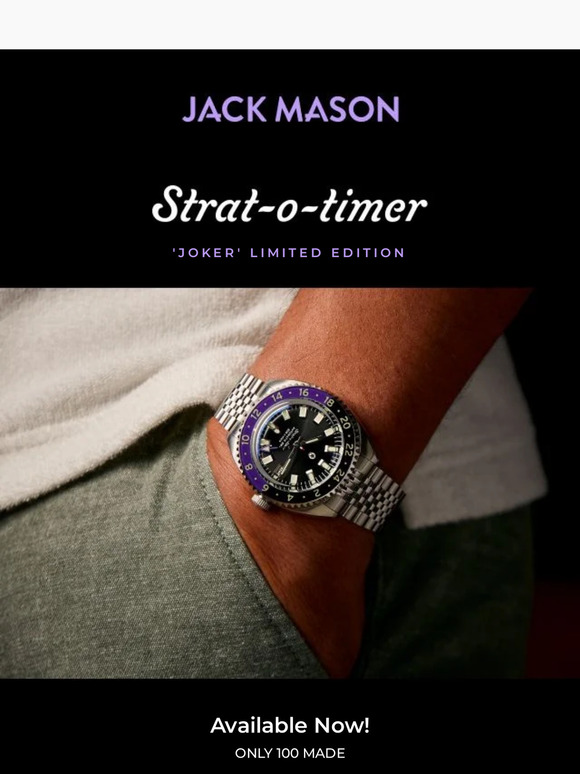 Jack Mason: [NEW RELEASE] 'Joker' Strat-o-timer GMT | Milled