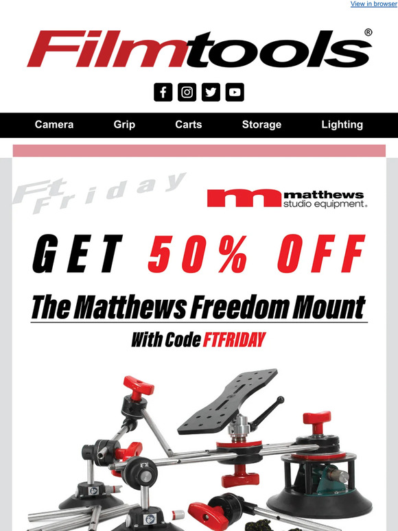 Filmtools: 🤯 FTFriday Deal: 50% OFF Matthews Freedom Mount 🤯 | Milled