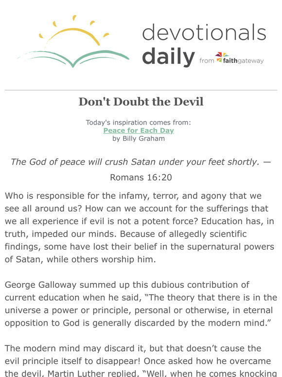 FaithGateway: your greatest defense against evil | Milled