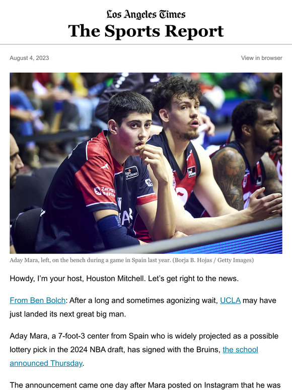 Los Angeles Times: The Sports Report: UCLA lands a big name in ...