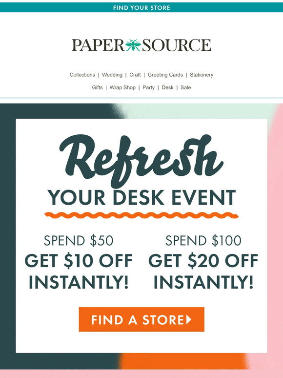 Paper Source: Our Refresh Your Desk Event is Here In-Stores! | Milled