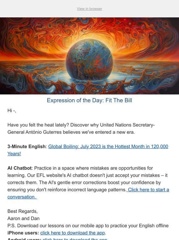 True Stories English Fluency Course: Global Boiling: July 2023 is the ... True Stories English Fluency Course: Global Boiling: July 2023 is the ...