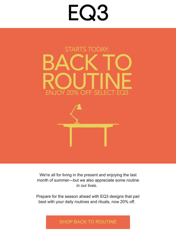 EQ3: Starts Today: Back to Routine | Milled