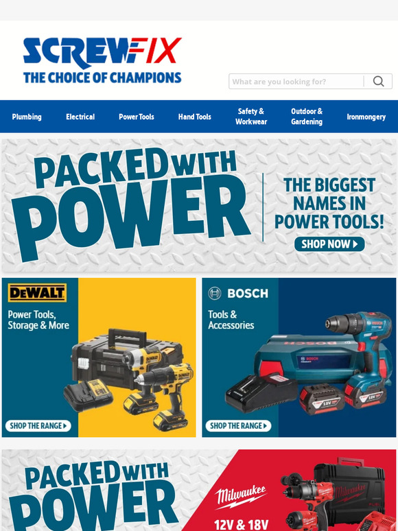 Screwfix: The Biggest Names in Power Tools! | Milled