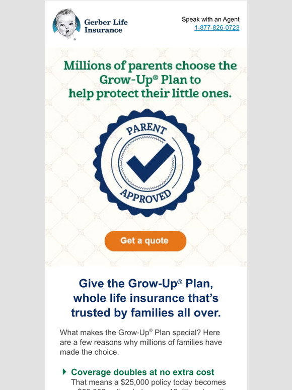 Gerber Life: You are eligible to apply for the Grow-Up® Plan | Milled