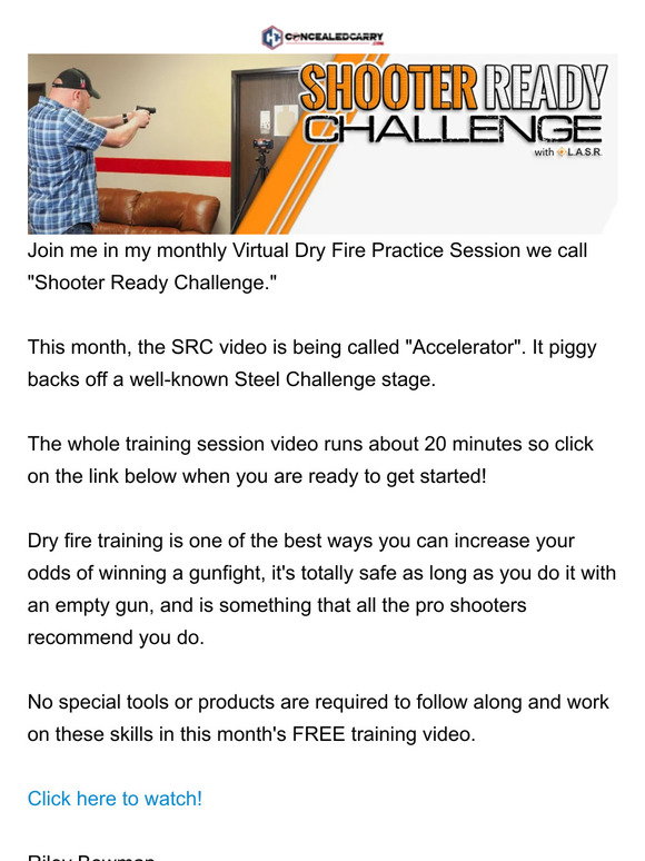 Concealed Carry: Accelerator - Shooter Ready Challenge | Milled