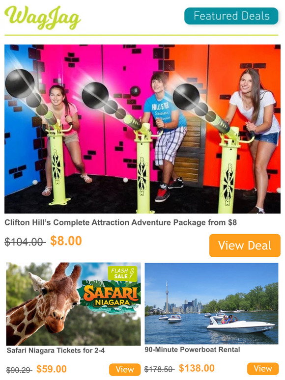 WagJag: ☀️ Niagara Falls Fun Zone Packages from $8 ☀ ==8F | Milled