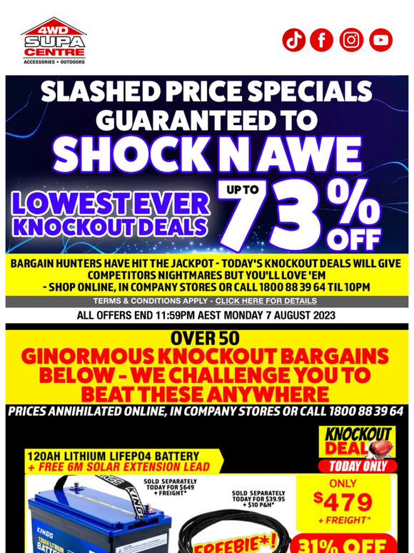 Supacentre: Slashed Price Specials Guaranteed To Shock N Awe - Lowest ...