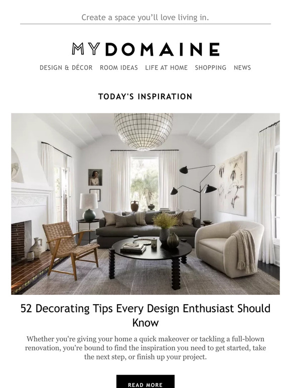 MyDomaine: 52 Decorating Tips Every Design Enthusiast Should Know | Milled