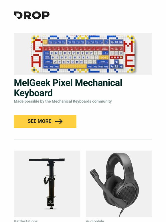 Drop: MelGeek Pixel Mechanical Keyboard, Sonic Fiber Studio Monitor ...