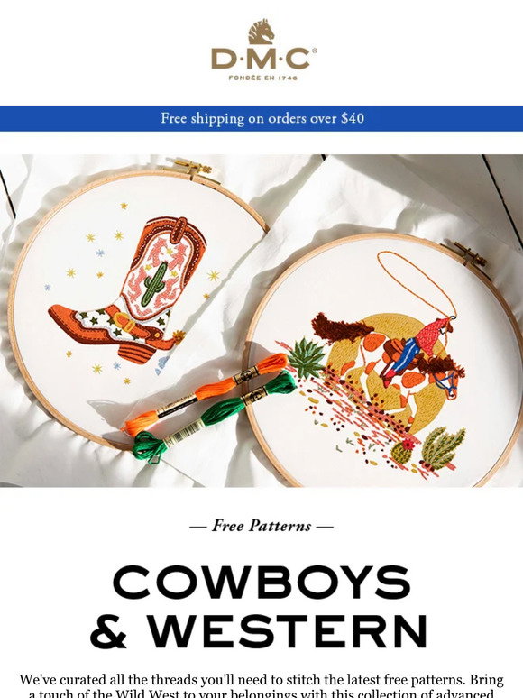 DMC: Free Patterns: Cowboys & Western 🤠 | Milled