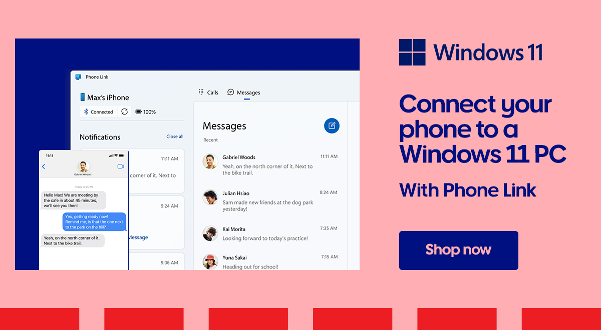 Officeworks: Introducing Windows 11 Phone Link | Milled