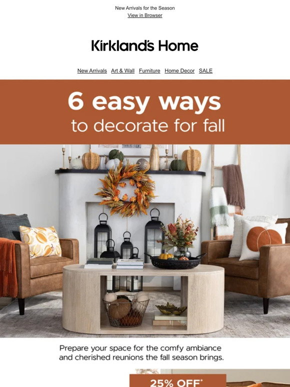 Kirkland's: 6 Easy Ways to Decorate for Fall | Milled