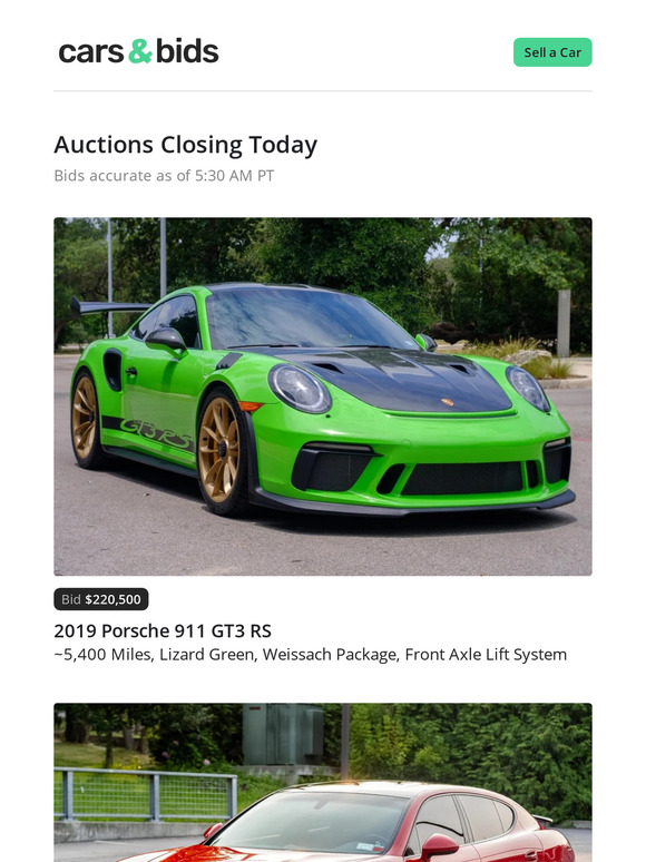 Cars & Bids: Cars & Bids Today | Milled