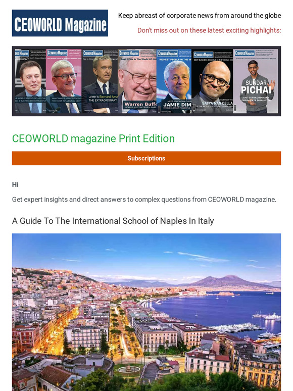 CEOWORLD Magazine: A Guide To The International School of Naples In ...