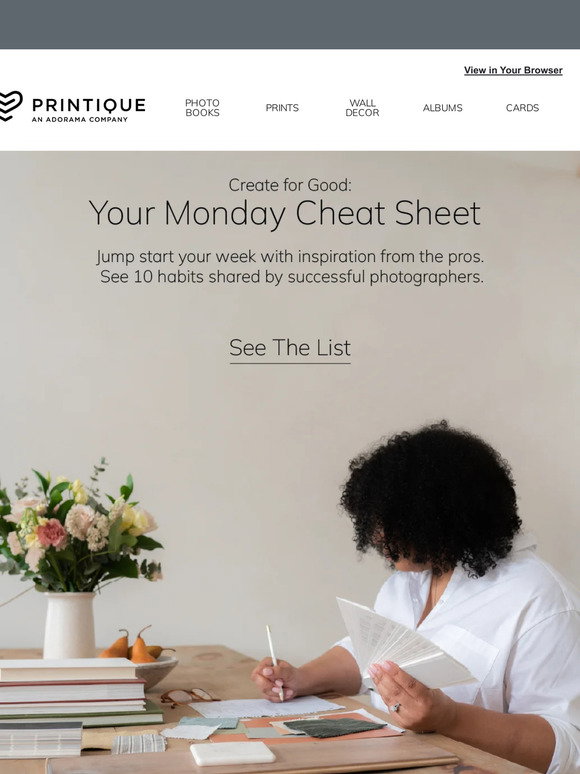 Printique: Your Monday Cheat Sheet | Milled