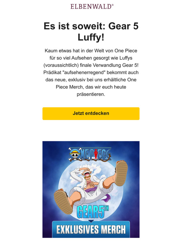 Elbenwald: NEU: One Piece: Gear 5 Merch | Milled