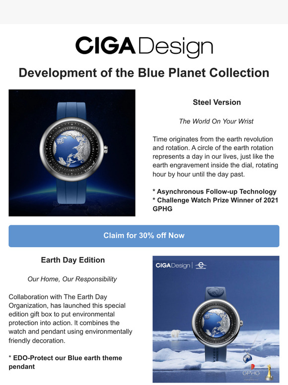 CIGA Design: 7th Anniversary & The Blue Planet Collection Development ...