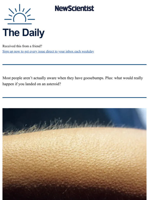 New Scientist: You don’t know when you have goosebumps | Milled