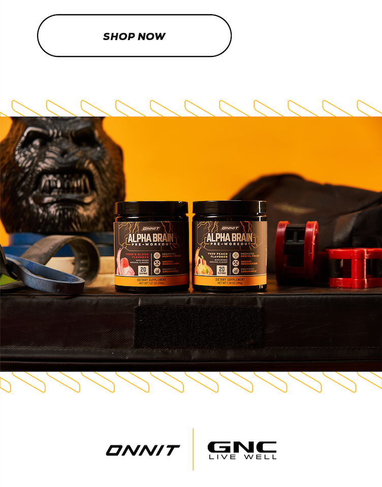 Onnit: Alpha BRAIN® Pre-Workout Now Available At GNC! | Milled