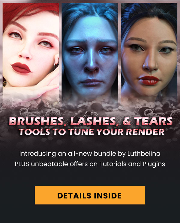 DAZ 3D: Brushes, lashes, and Tears | Milled