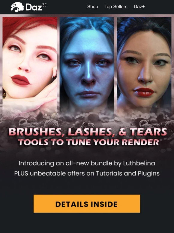 DAZ 3D: Brushes, lashes, and Tears | Milled