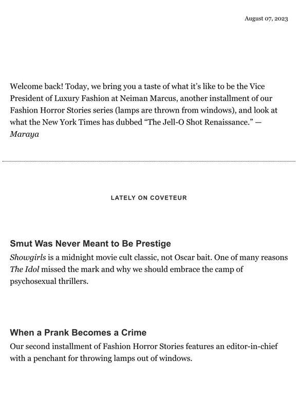 Coveteur: How a VP of Luxury Fashion Stays Grounded | Milled