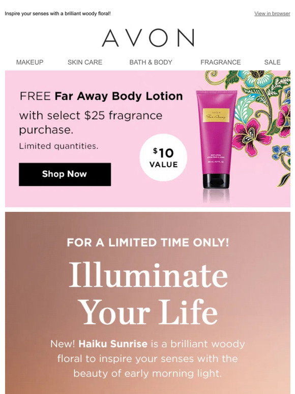 Avon: New! Haiku Sunrise For A Limited Time Only! | Milled