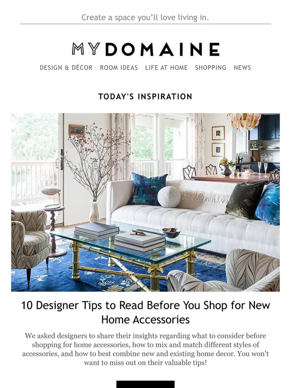 MyDomaine: 10 Designer Tips to Read Before You Shop for New Home ...