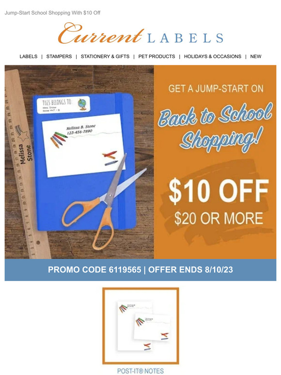 Current Labels: Current Labels Savings for Back-to-School | Milled